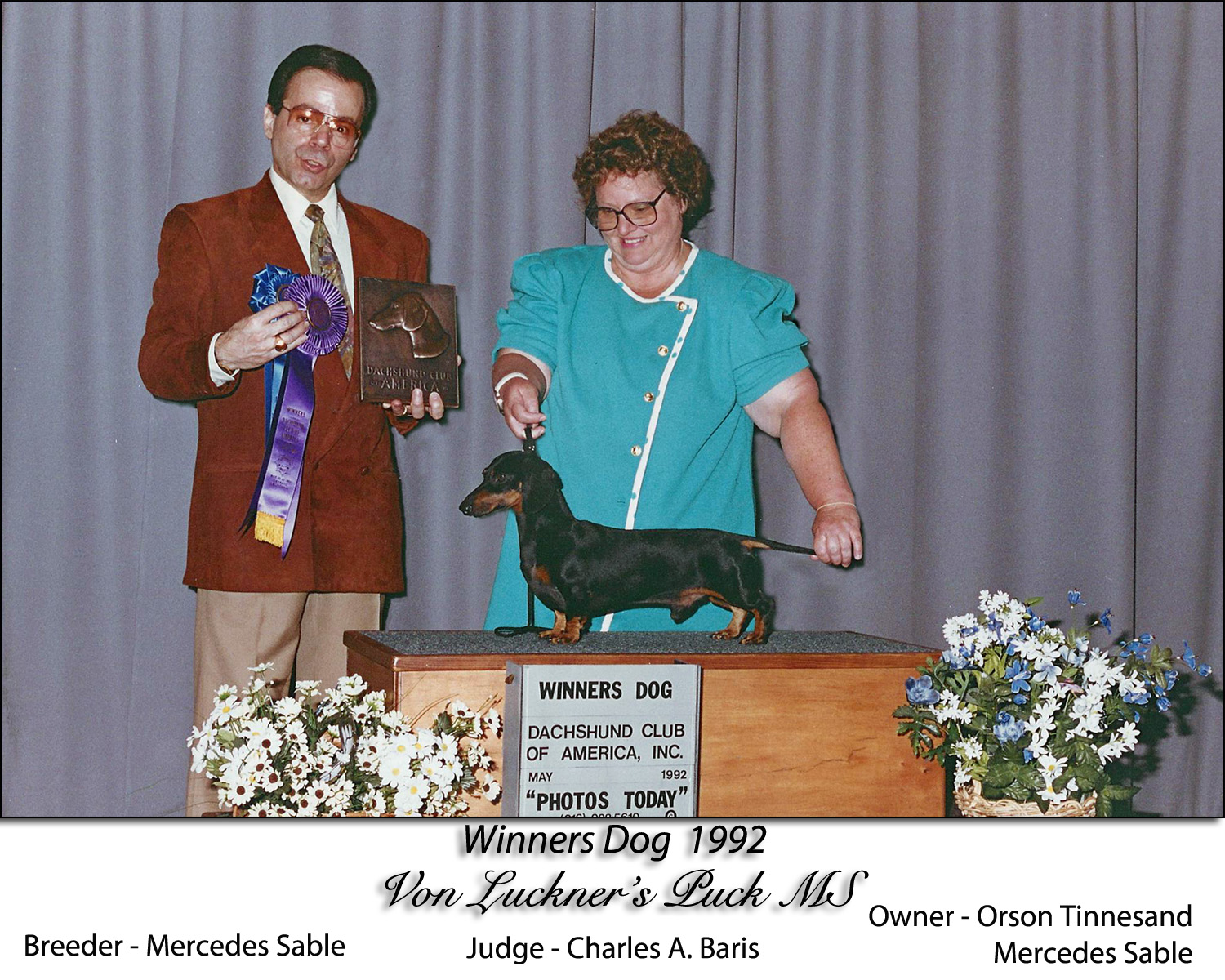 Winners 1991 to 2000 – Dachshund Club of America